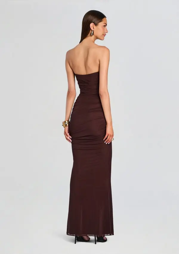 Retrofete Isadore Strapless Gown - Walnut