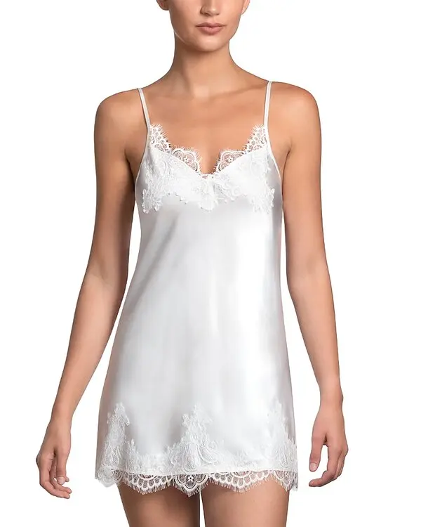 IN BLOOM BY JONQUIL Lace Trim Satin Chemise