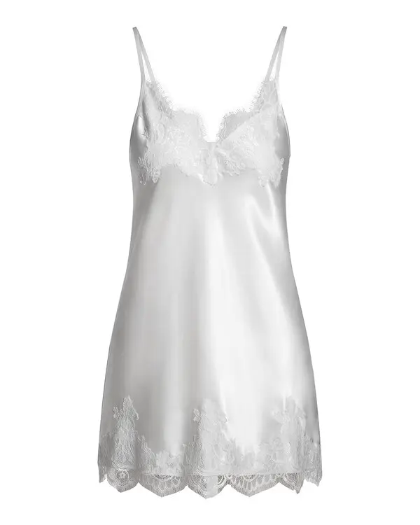 IN BLOOM BY JONQUIL Lace Trim Satin Chemise