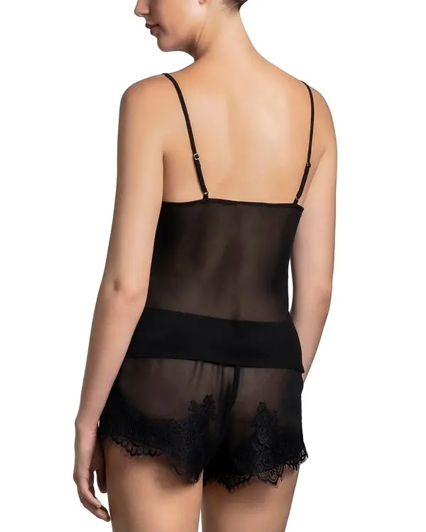 IN BLOOM BY JONQUIL Lace Trim Chiffon Cami & Shorts Pajama Set