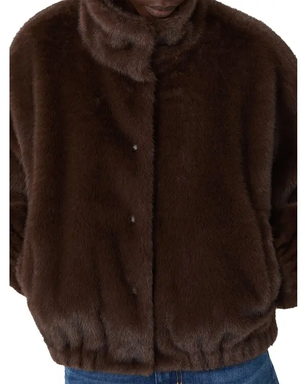 Max Mara Wkdanemone Boxy Faux Fur Jacket