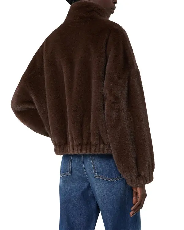 Max Mara Wkdanemone Boxy Faux Fur Jacket