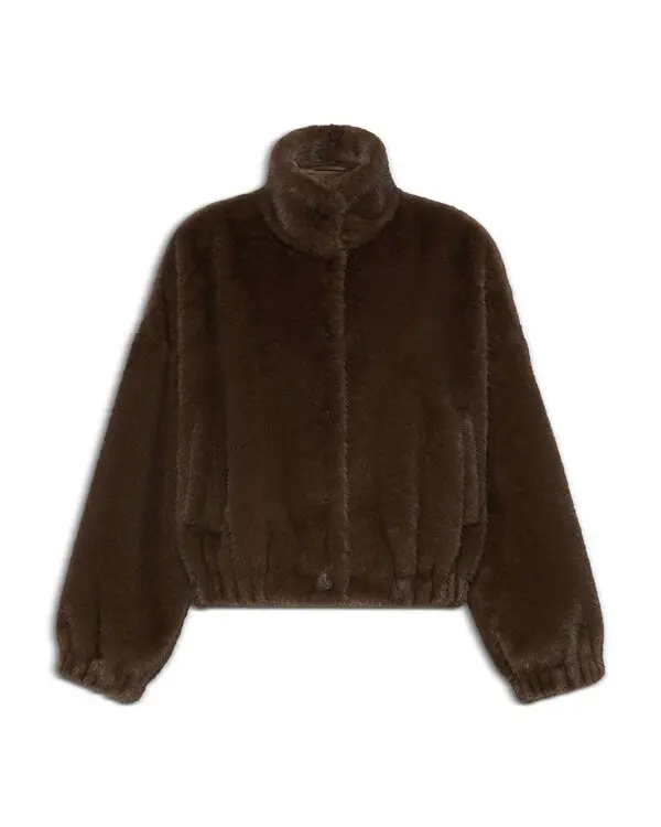 Max Mara Wkdanemone Boxy Faux Fur Jacket