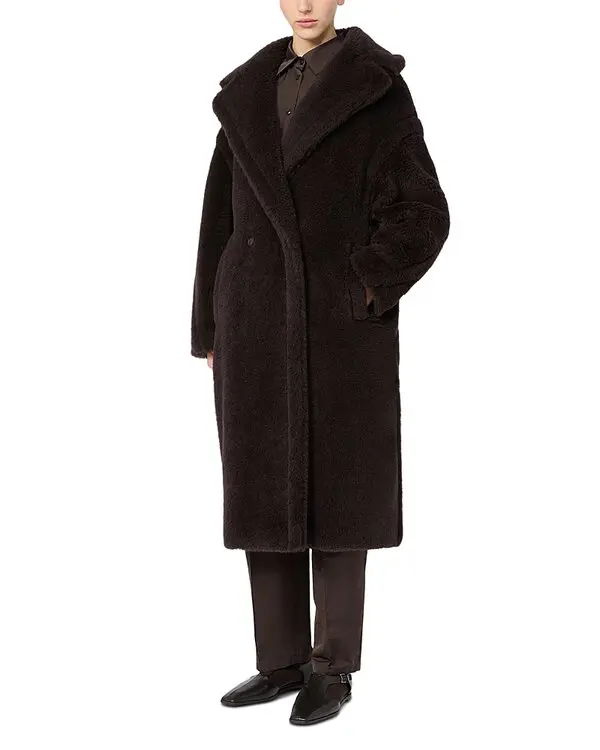 Max Mara Tedgirl Faux Fur Coat - Dark Brown
