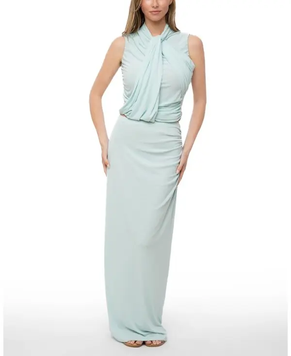 THE BURGESS COLLECTION The Viv Ruched Maxi Skirt