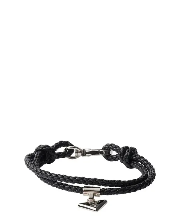 Prada Braided Nappa Leather Bracelet