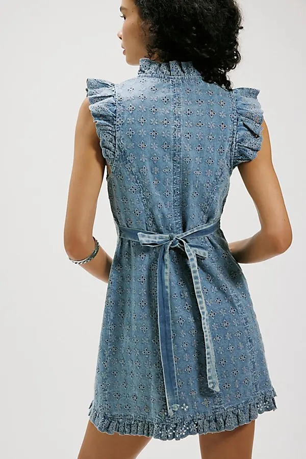 Free People Silver Springs Denim Mini Dress