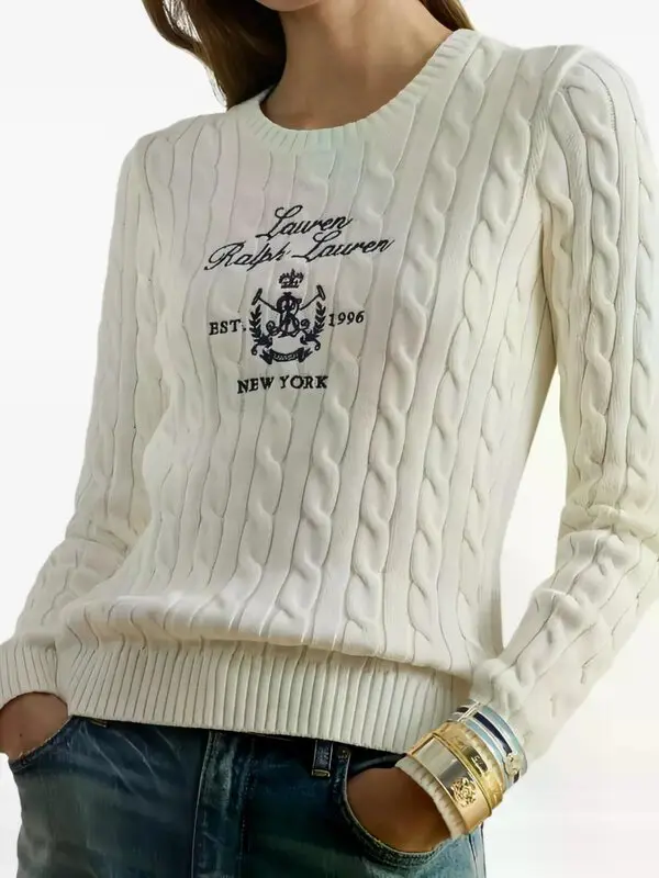 Ralph Lauren Cable-knit Sweater With Embroidered Logo