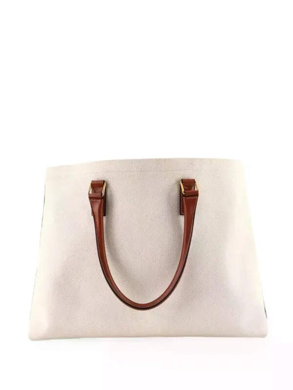 Celine St. Tropez Horizontal Cabas Canvas Tote Bag - Neutrals