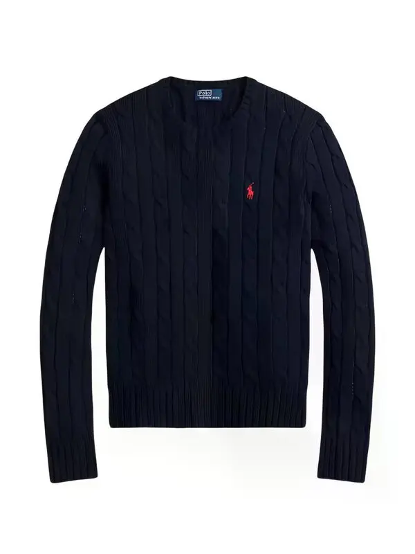 Ralph Lauren Cable-knit Embroidered Pony Sweater