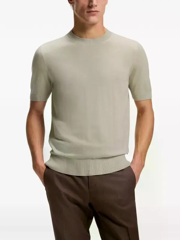 BOSS Short-sleeve Virgin Wool T-shirt