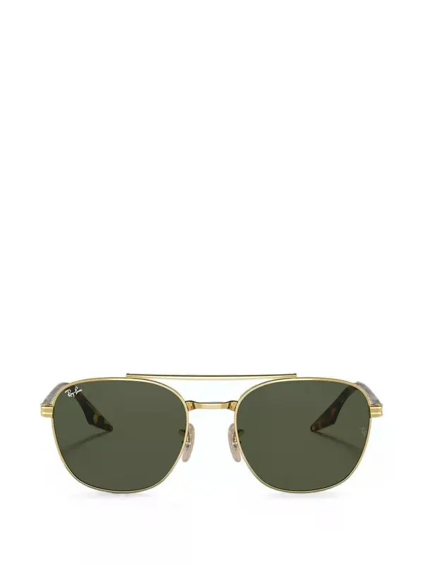 Ray-ban Tone Square Frame Sunglasses - Gold