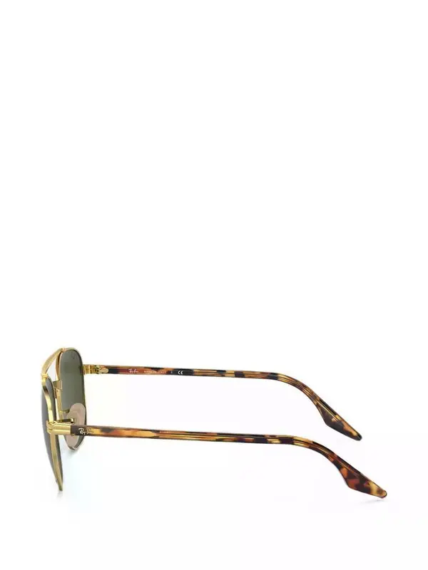 Ray-ban Tone Square Frame Sunglasses - Gold
