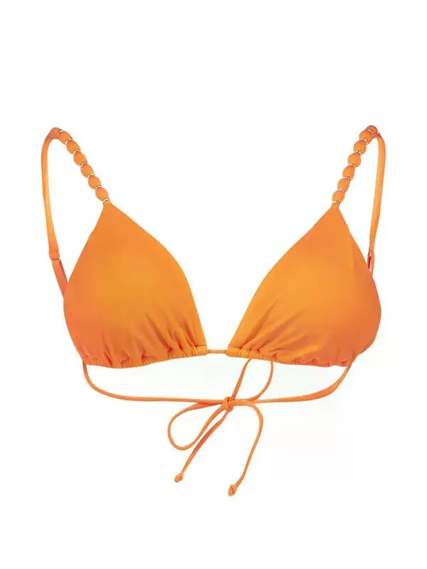 VIX PAULA HERMANNY Embellished Triangle Bikini Top - Orange