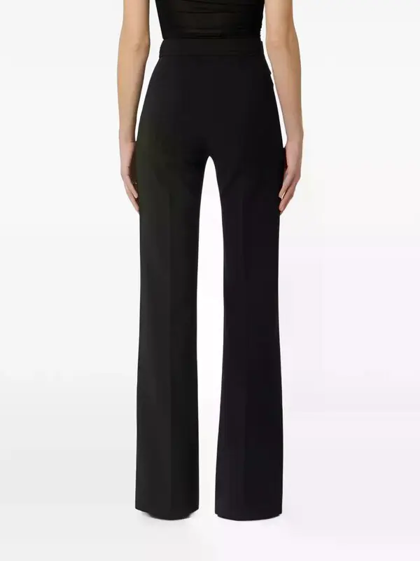 Elisabetta Franchi Logo-embroidered Crepe Trousers