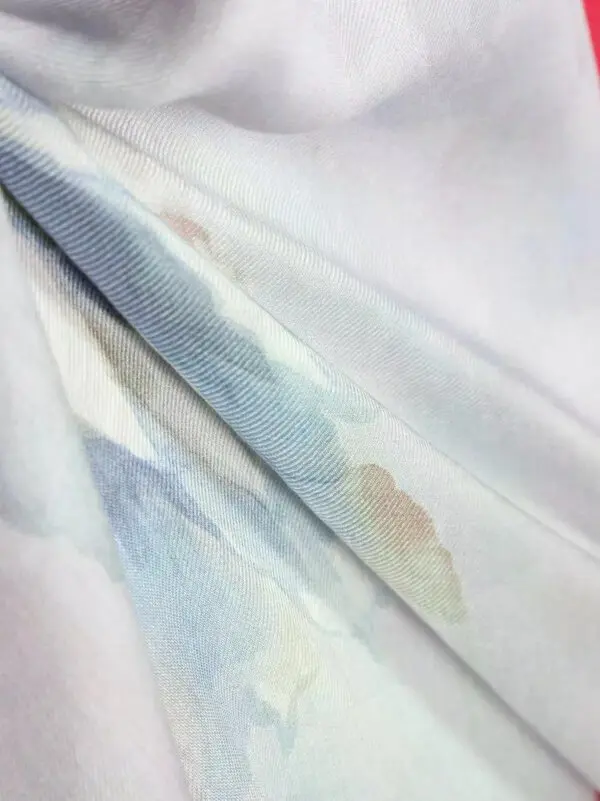 BLUGIRL Faded-effect Floral-print Scarf - Blue