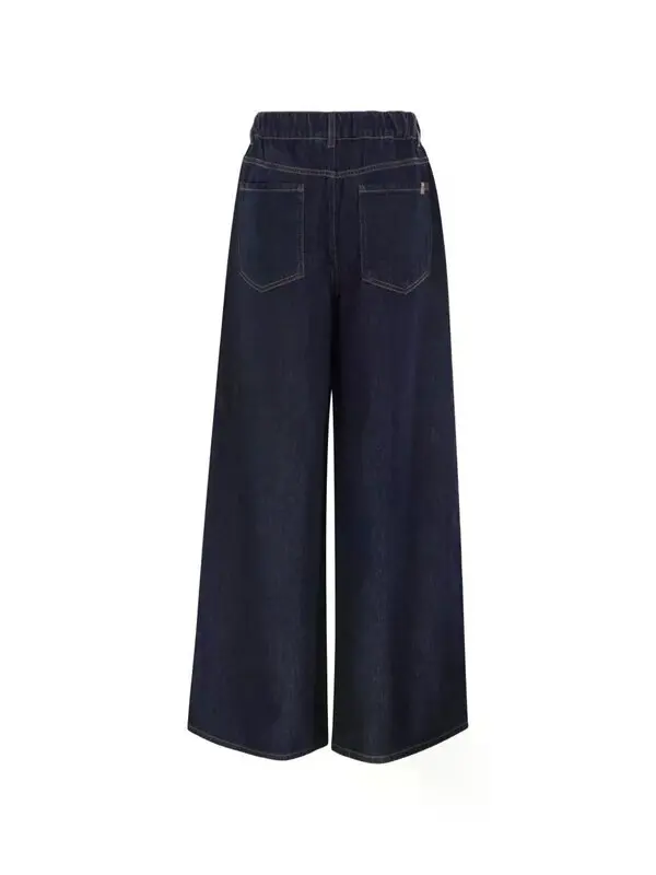 Max Mara Dark Cotton Wide-leg Jeans