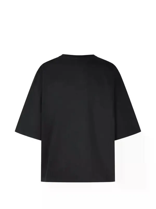 RÓHE Oversized Logo Tag T-shirt - Black