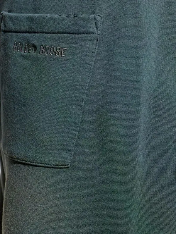 GOLDEN GOOSE Faded Effect Cotton Track Pants