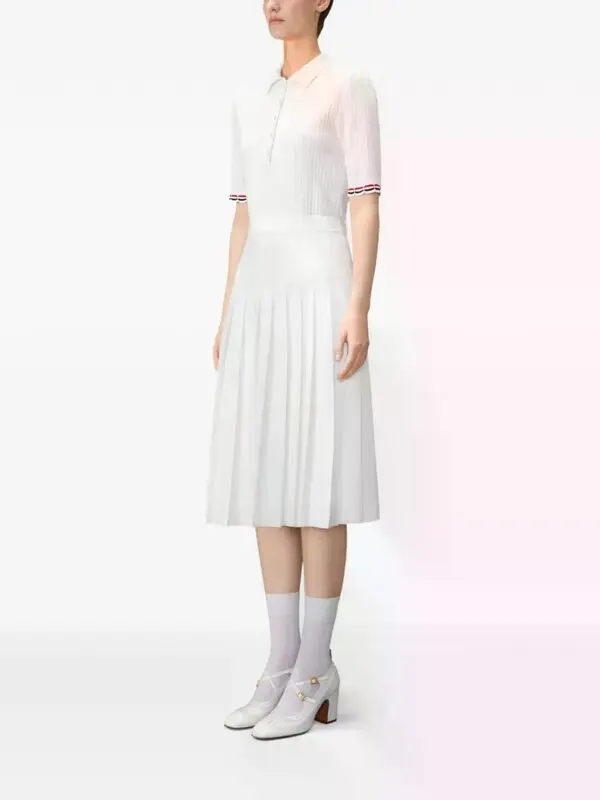 Thom Browne Rib-stitch Midi Polo Dress