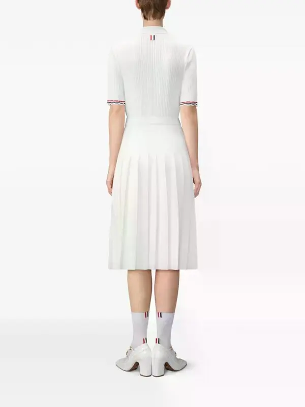 Thom Browne Rib-stitch Midi Polo Dress