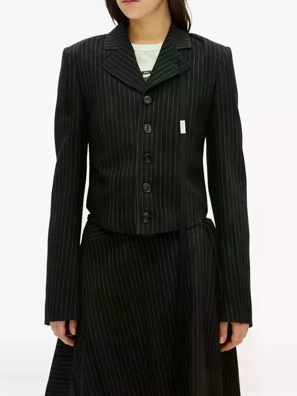 ANN DEMEULEMEESTER Cropped Pinstripe Blazer