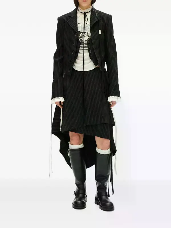 ANN DEMEULEMEESTER Cropped Pinstripe Blazer