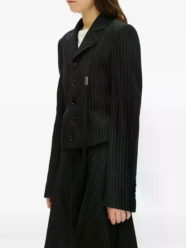 ANN DEMEULEMEESTER Cropped Pinstripe Blazer