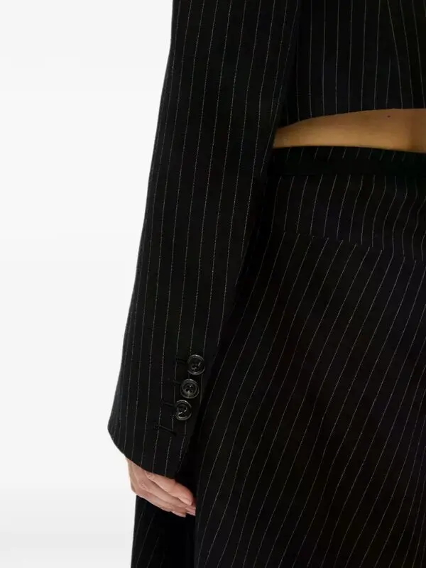 ANN DEMEULEMEESTER Cropped Pinstripe Blazer