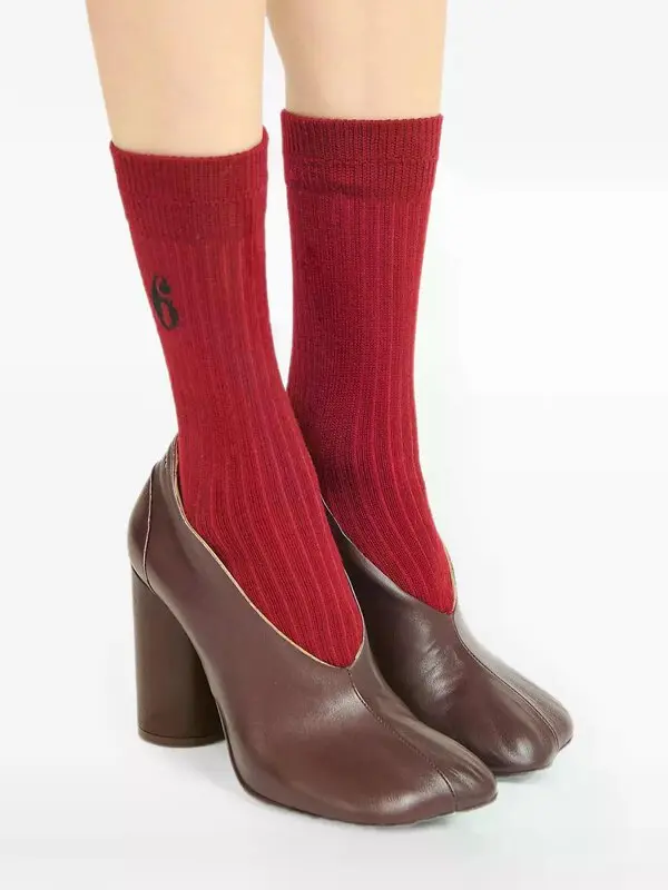 MAISON MARGIELA Ribbed Wool Blend Crew Socks