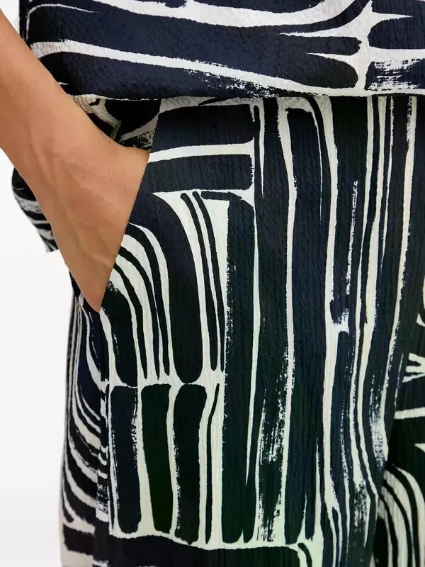 Joseph Ribkoff Abstract Print Palazzo Pants - Blue