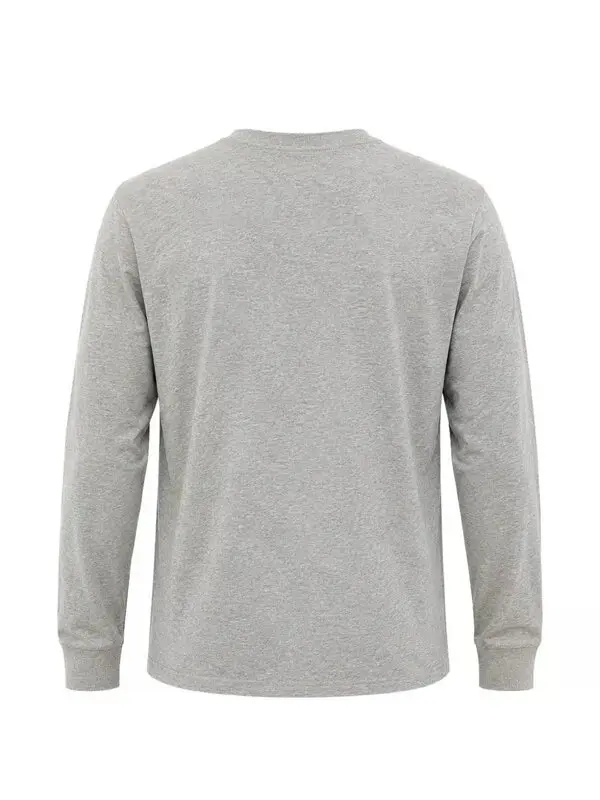 DIESEL® Logo-embroidered Long-sleeve T-shirt - Grey