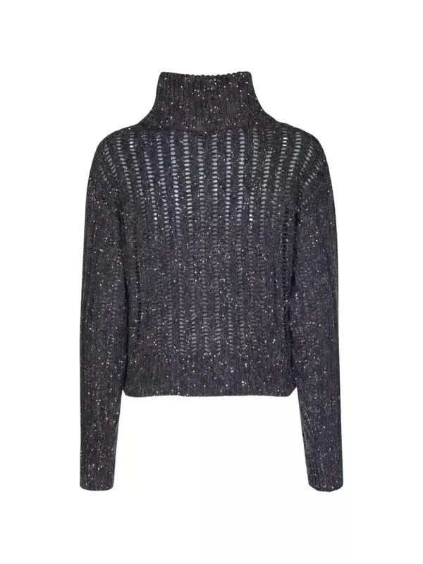 Brunello Cucinelli Open-knit Sequin Cardigan