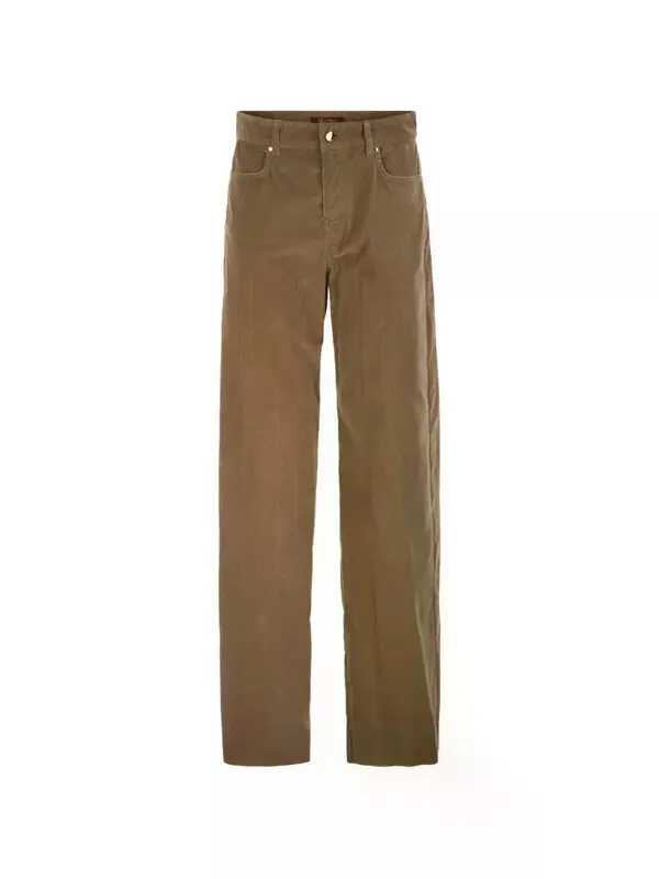 Max Mara Stretch-corduroy Straight-leg Trousers
