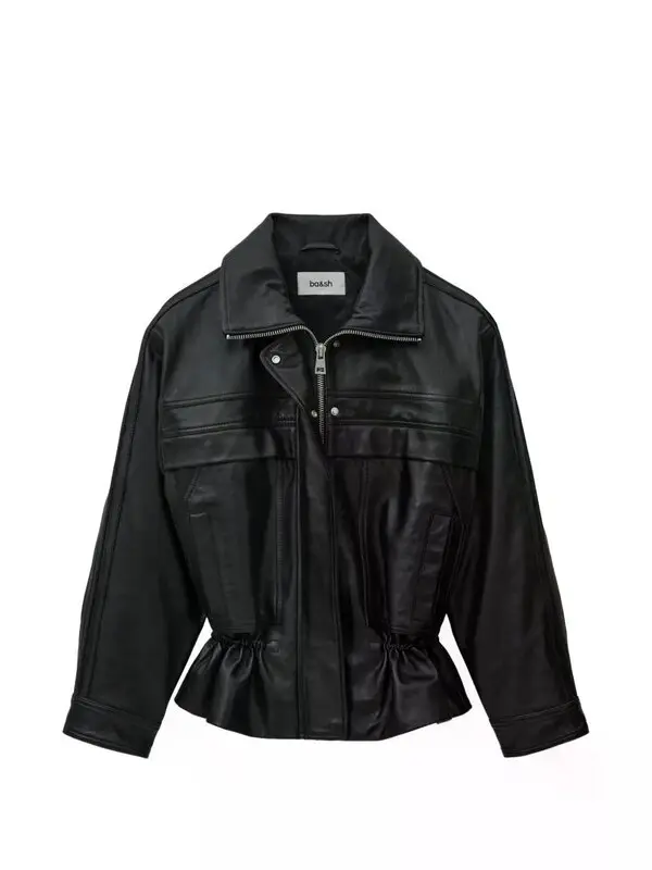 Ba&sh Kassia Peplum Leather Jacket
