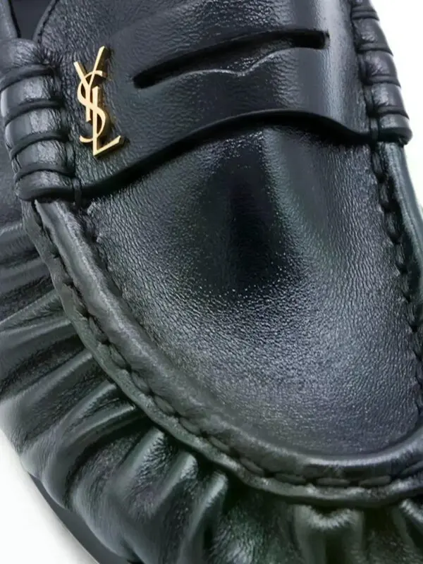 Saint Laurent Le Loafer Ruched Loafers