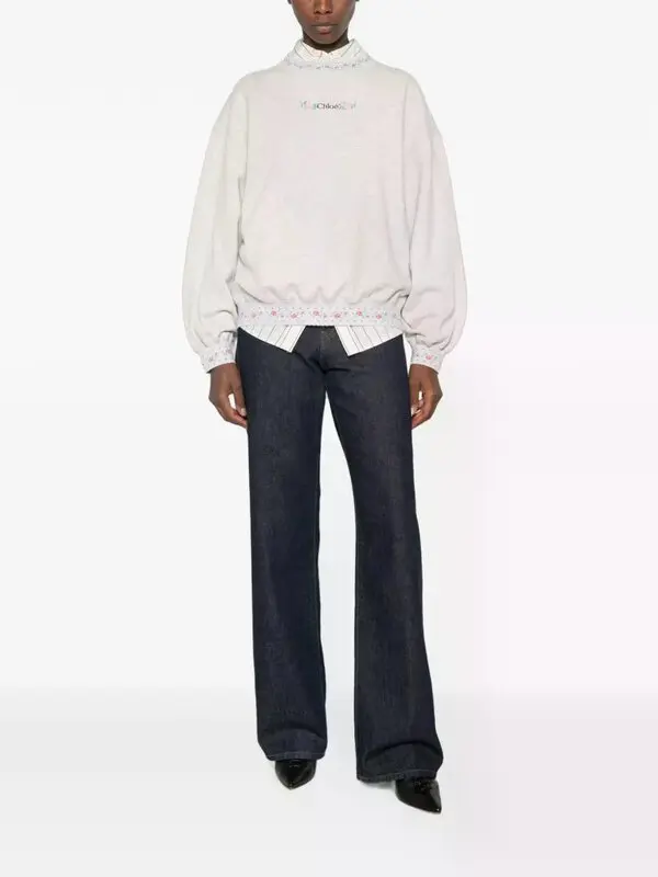 Chloé Floral Embroidered Logo Sweatshirt