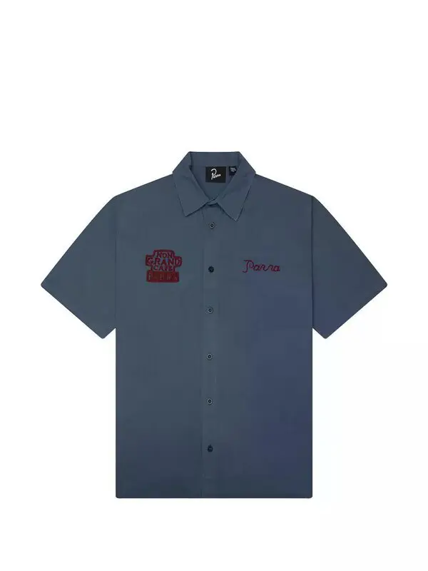 PARRA The End Books Embroidered Short-sleeve Shirt