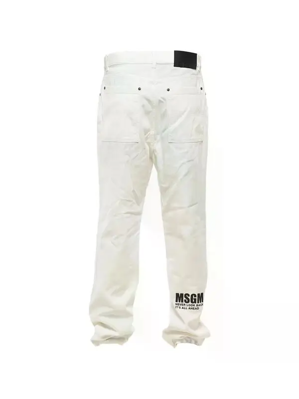 MSGM Logo Print Straight-leg Jeans