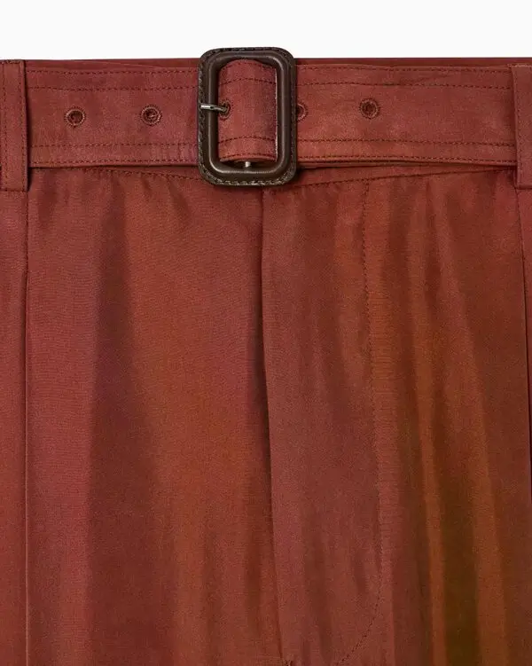 Emporio Armani Belted Pleat Detail Trousers