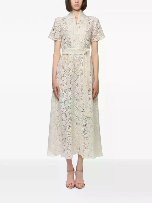 ATU BODY COUTURE Belted Lace Midi Dress