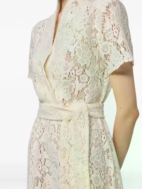 ATU BODY COUTURE Belted Lace Midi Dress