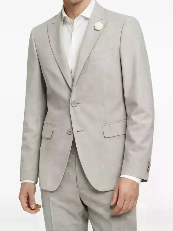 BOSS Mélange Peak-lapel Jacket - Grey