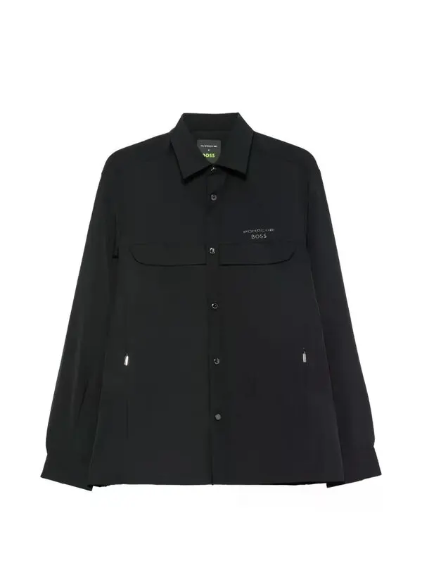 BOSS X Porsche Logo-emed Flap-pocket Shirt