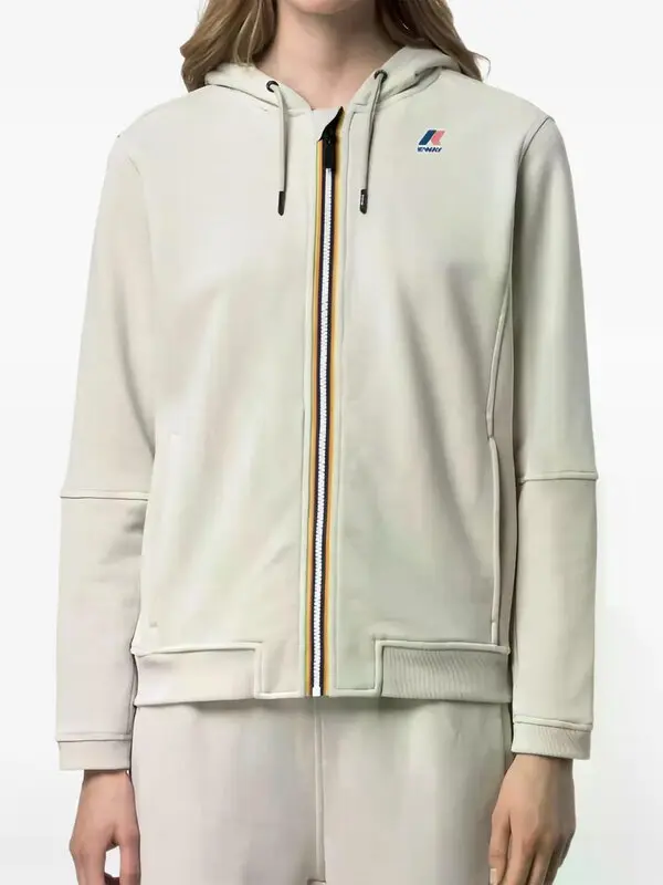 K-WAY Zip-up Hoodie With Logo Print