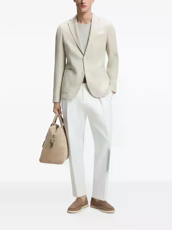 BOSS Patterned Single-breasted Blazer