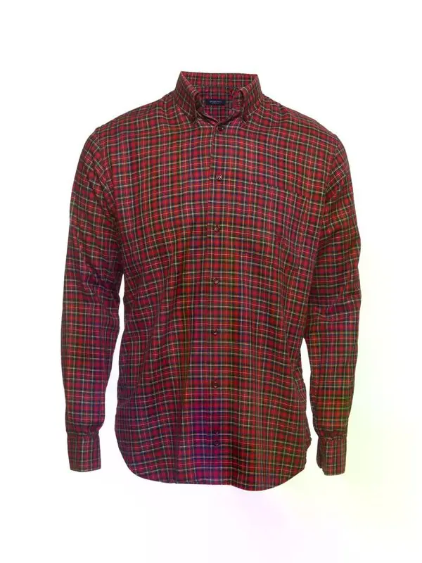 Burberry Plaid Button-down Shirt - Red