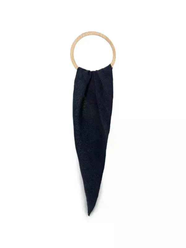 SESSUN Fine-knit Triangular Scarf - Blue
