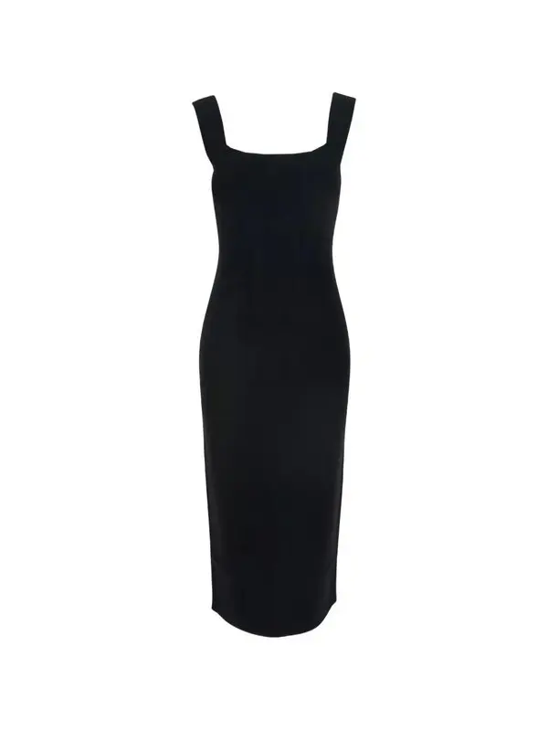 Max Mara Sleeveless Bustier Midi Dress - Black