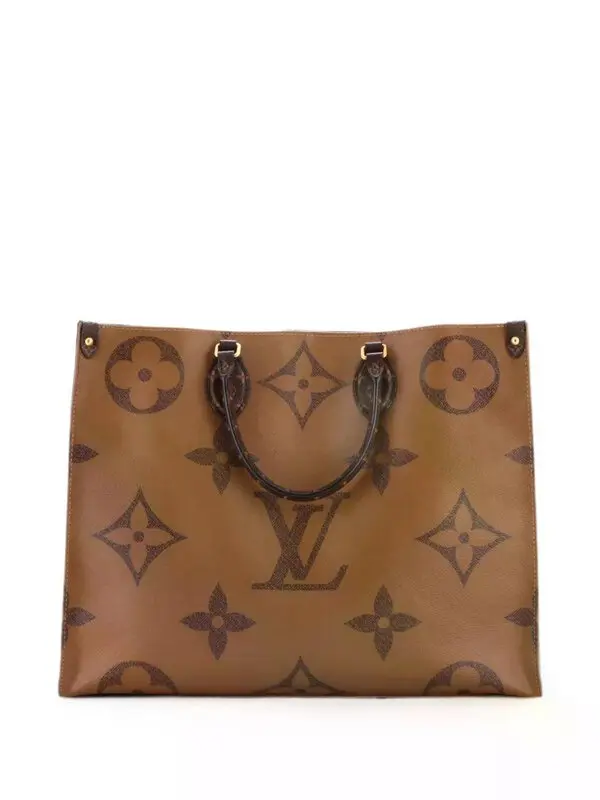 LOUIS VUITTON Giant Monogram Reverse Onthego Gm Tote Bag - Brown